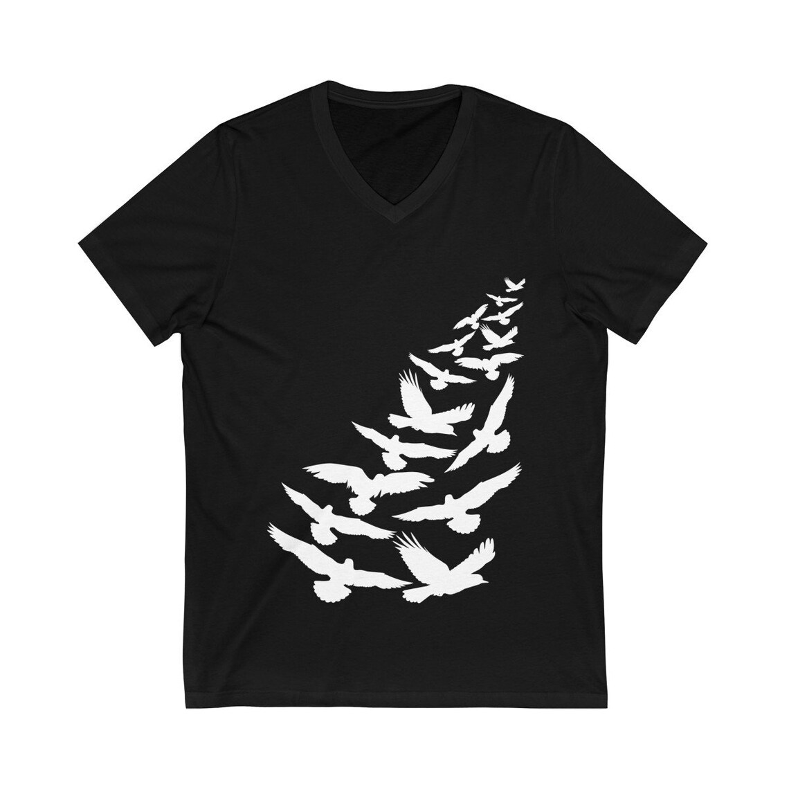 Bird Shirts Birds Flying V-neck Short-sleeve Unisex Tee Cute - Etsy