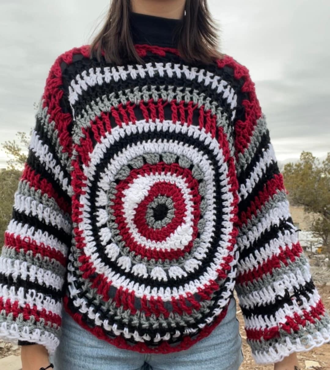 Custom Crochet Striped Eyeball Sweater - Etsy