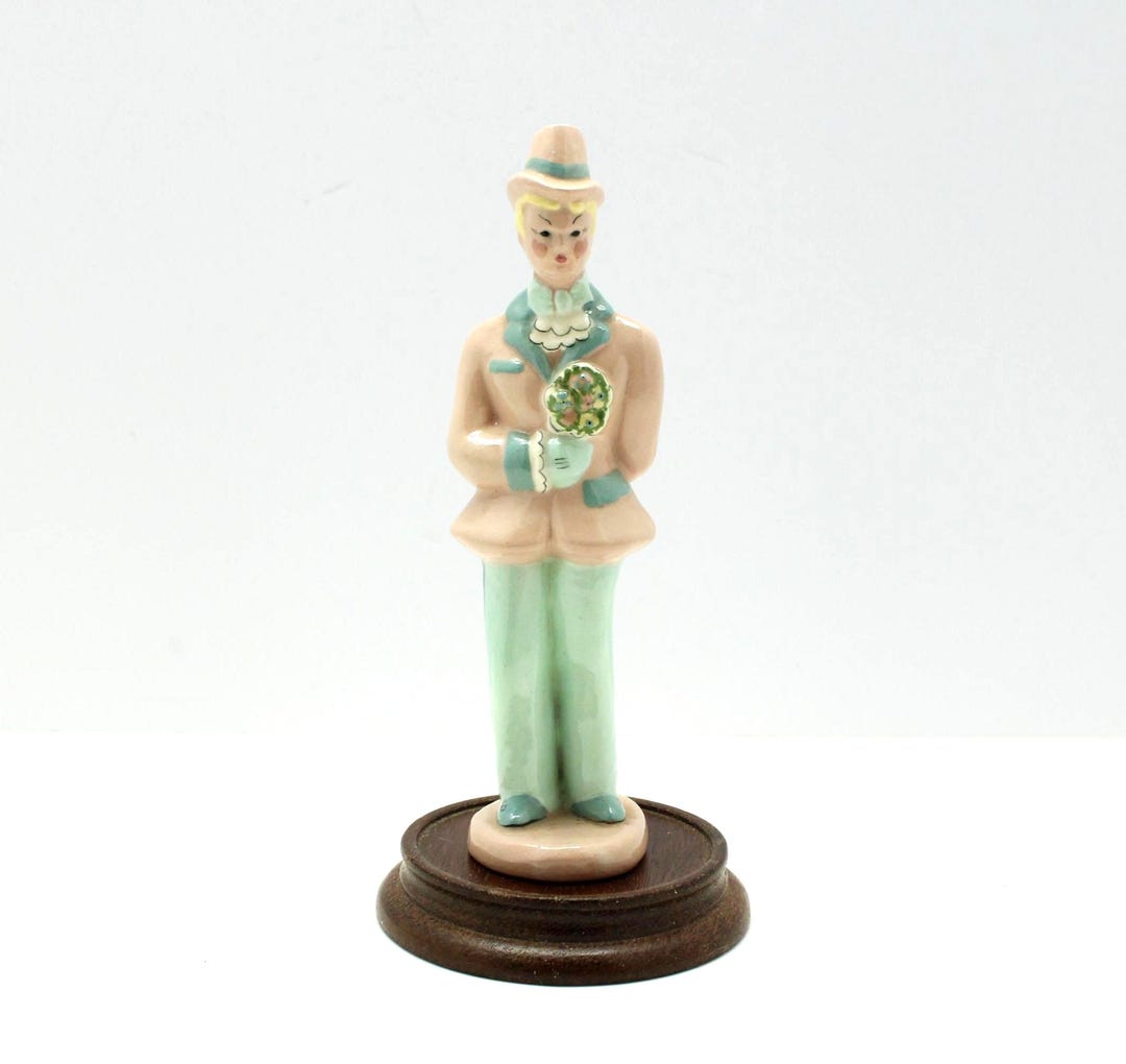 Kay Finch Signed Godey Courting Man Figurine, Mid-century California ...