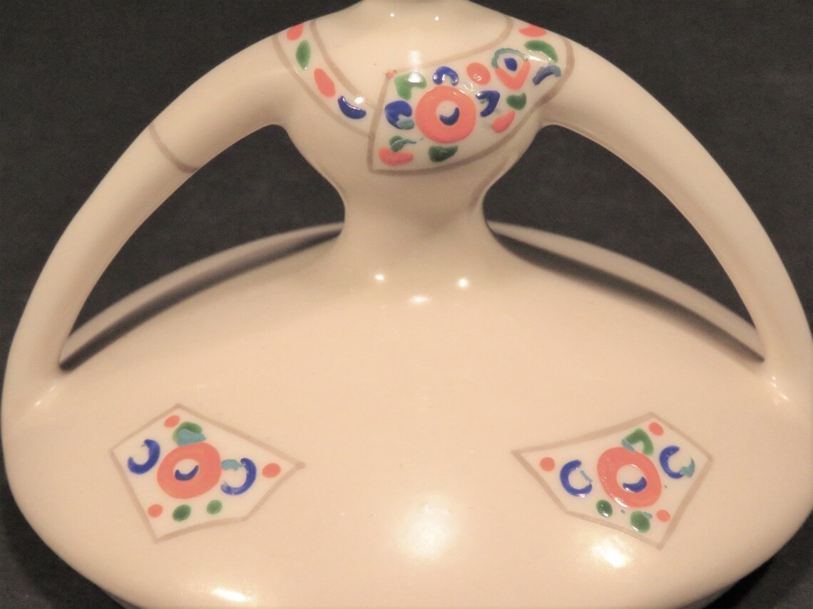 Fulper Pottery Art Deco Figural Lady Vanity Powder Dresser Jar | Etsy