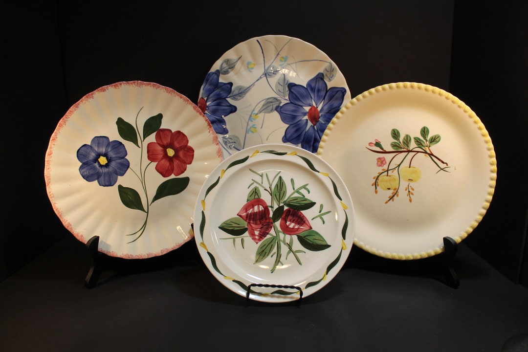 Blue Ridge Southern Pottery Blue Petal Point, Gooseberry, Strawberry ...