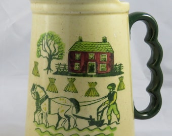 Antique Fulper Pottery Low Blue Bowl With Flower Frog Circa - Etsy