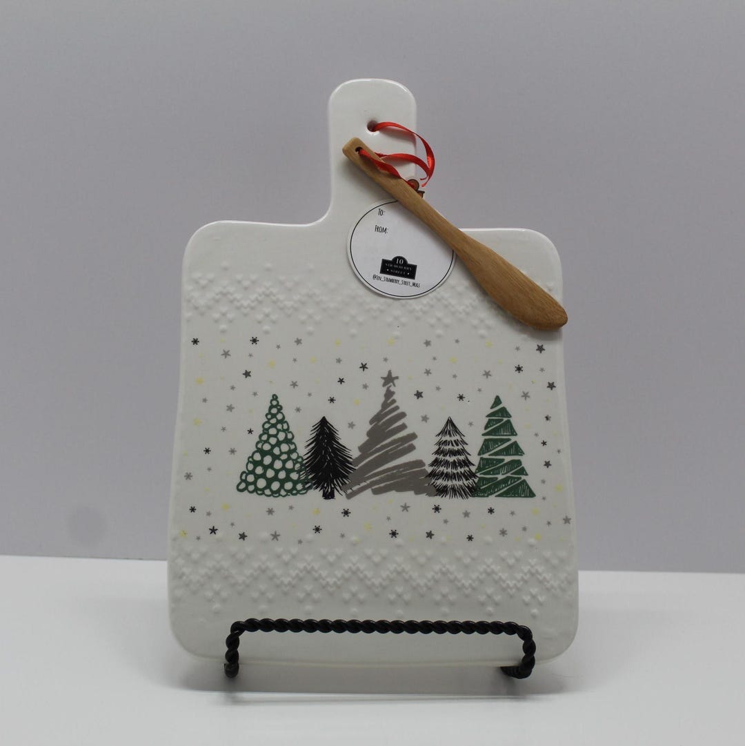 10 Strawberry Street Whimsical Cupboard Porcelain Cheese Serving Board ...