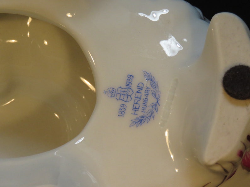 Herend Hungary Porcelain Inkwell Stand With Figural Bust, Rare Circa 1939 Vintage - Etsy