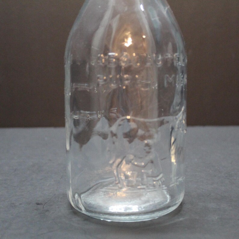 Vintage Thatcher Dairy Clear Glass Absolutely Pure Milk Bottle ...