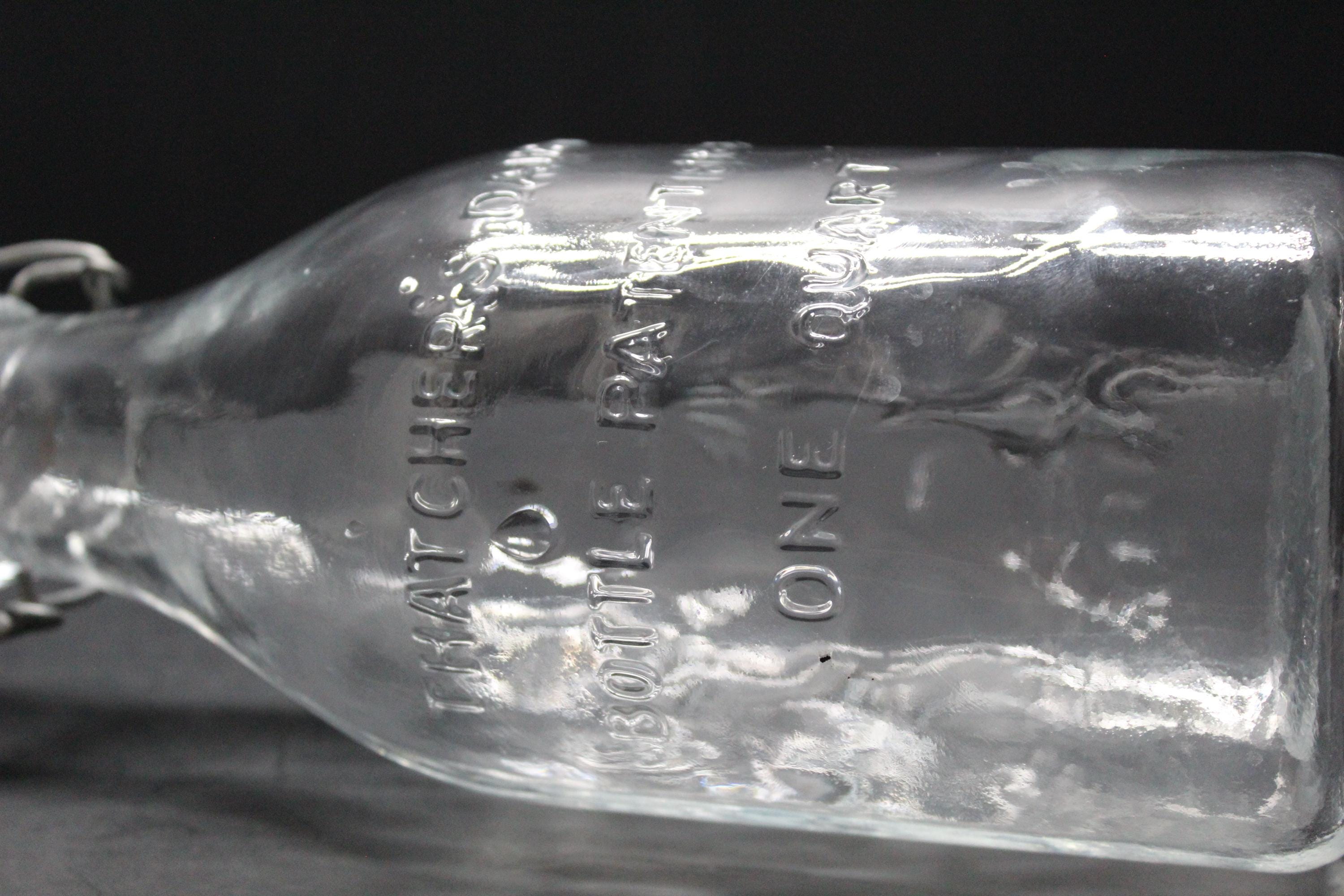 Vintage Thatcher Dairy Clear Glass Absolutely Pure Milk Bottle ...