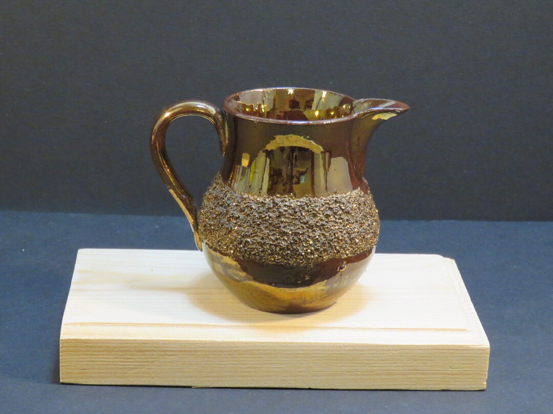 Antique Copper Lusterware Creamer With sand - Etsy