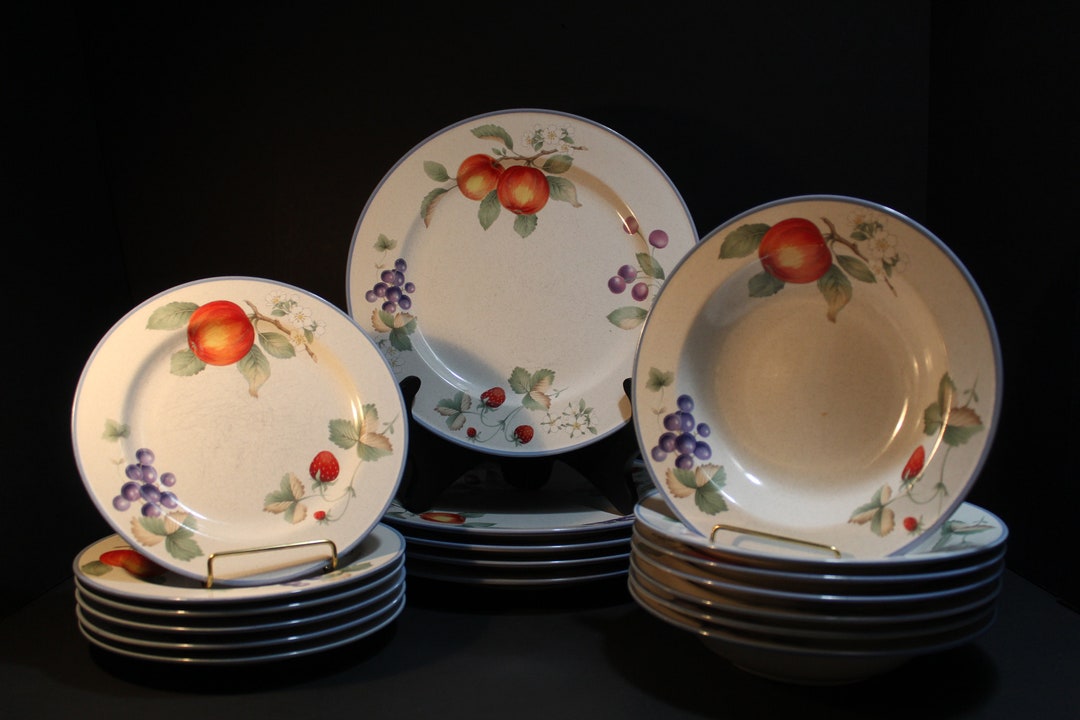 Savior Vivre "luscious" 18 Pieces Fruit Design Jj0177, Dinner Plates ...