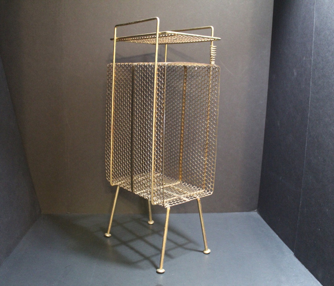 Vintage MCM Metal Mesh Telephone Stand W/pen Holder, Richard Galef ...