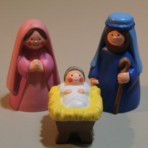 1993 Avon Nativity Set kids My First Christmas Complete 9 Pieces With 3 ...