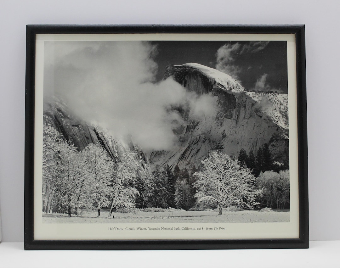 Ansel Adams Half Dome, Clouds, Winter, Yosemite National Park ...