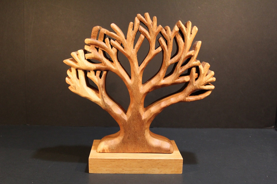 Vintage "tree of Life" Carved Solid Wood Sculpture 10" X 10" X 2" on ...