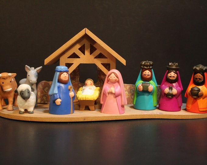 1993 Avon Nativity Set "kids My First Christmas" Complete 9 Pieces With ...