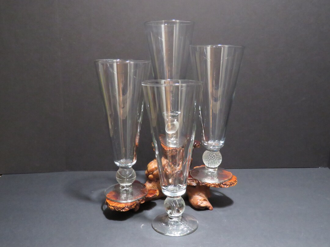 8 Sports Ball Themed Pilsner Libbey Beer Glasses, Baseball, Basketball ...