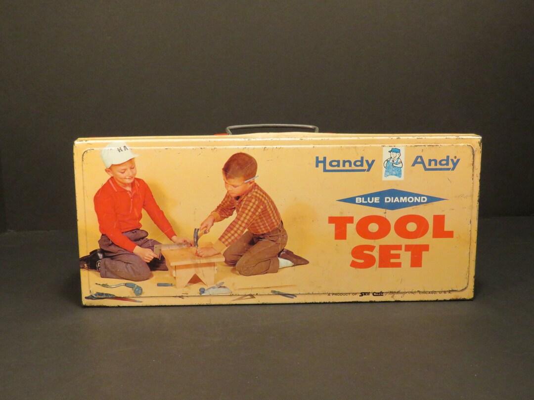 Vintage Handy Andy Blue Diamond Tool Set Tin Box, No. 620, No Tools - Etsy