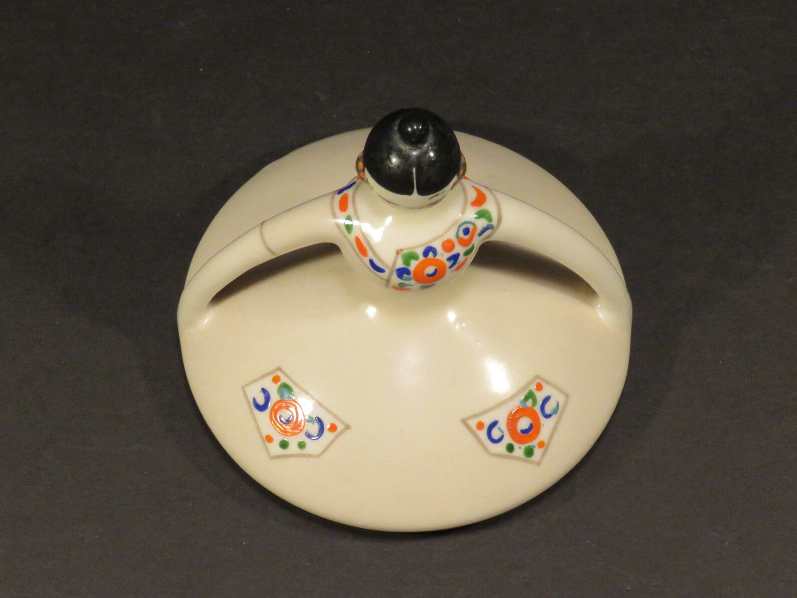 Fulper Pottery Art Deco Figural Lady Vanity Powder Dresser Jar / Stangl ...