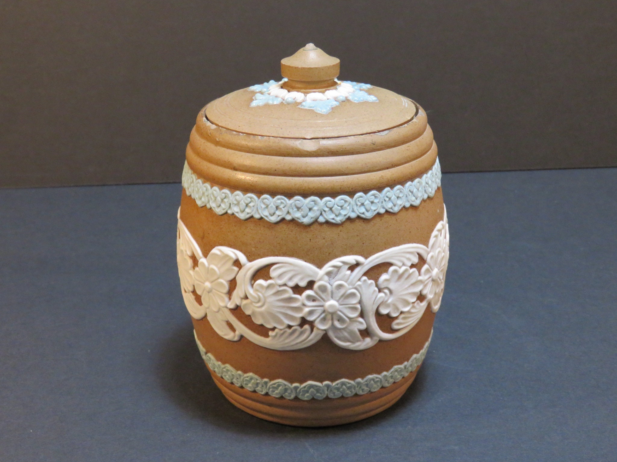 Antique Doulton Lambeth Silicon Ware Tobacco Storage Jar 5 1/2 Tall ...