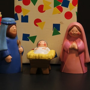 1993 Avon Nativity Set kids My First Christmas Complete 9 Pieces With 3 ...