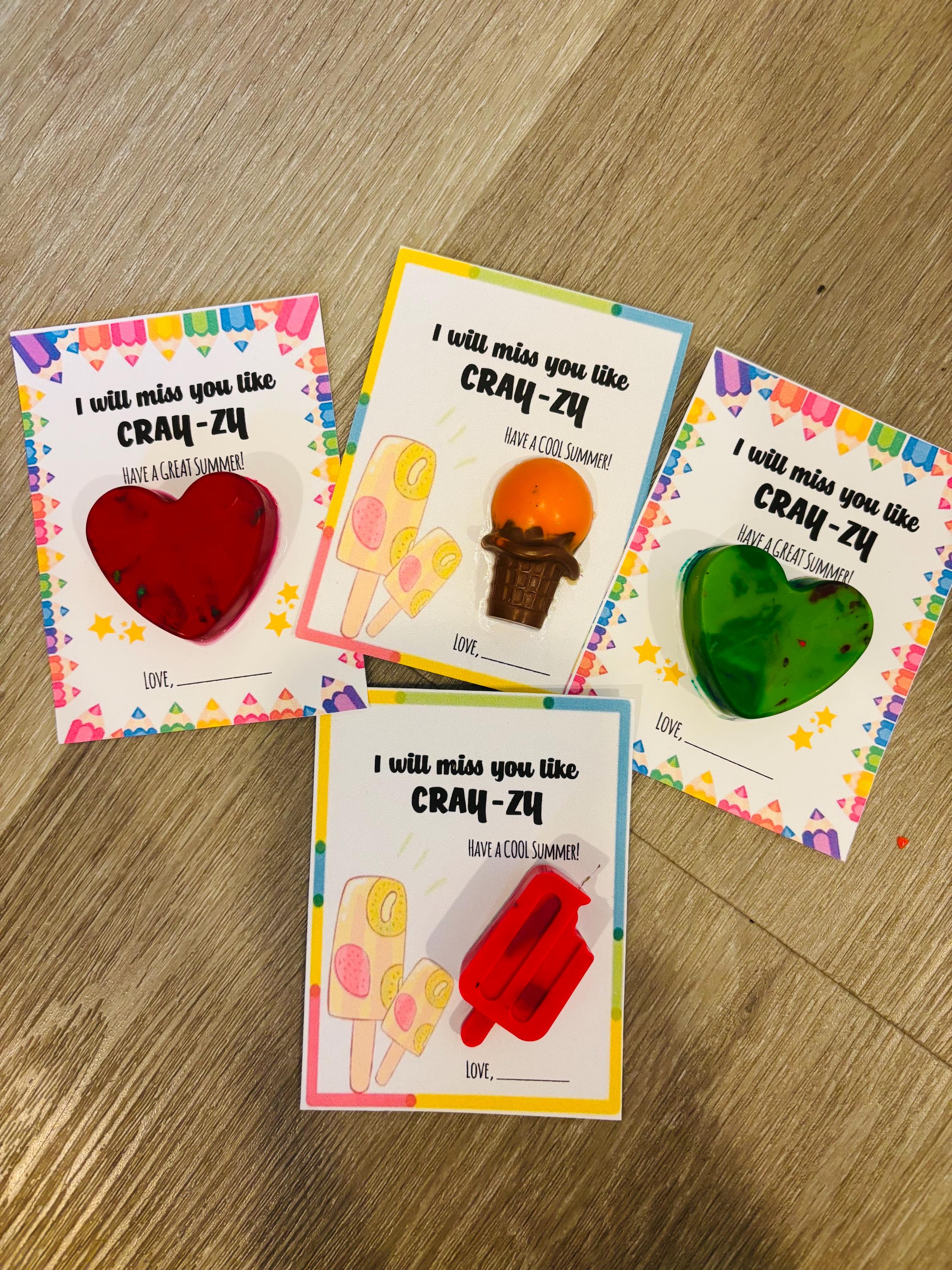 End of Year Gifts - Crayons - Ice Cream Crayons - Classroom Gifts - End ...