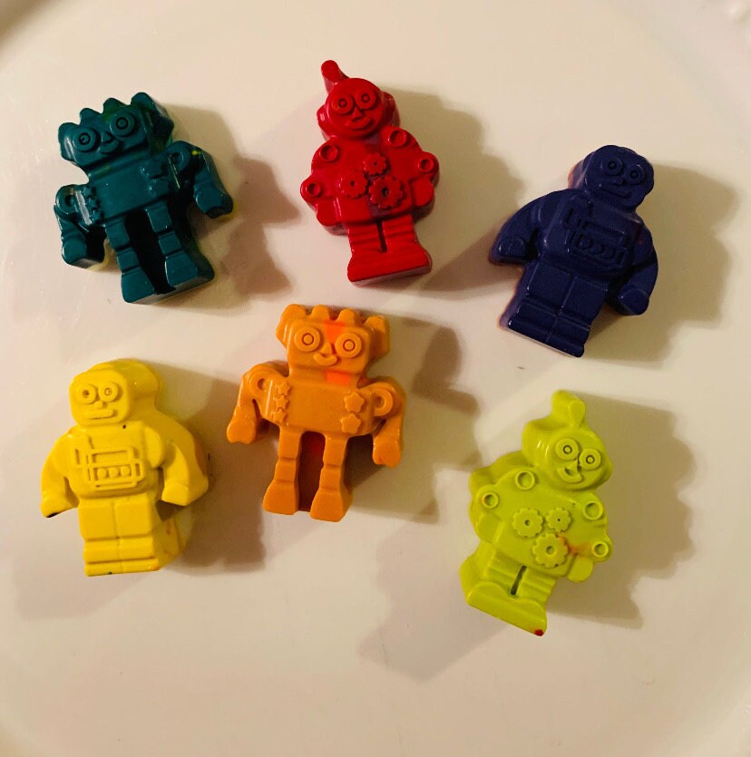 24 Robot Crayons - Crayons - Classroom Gifts - Robots- Valentines Day ...