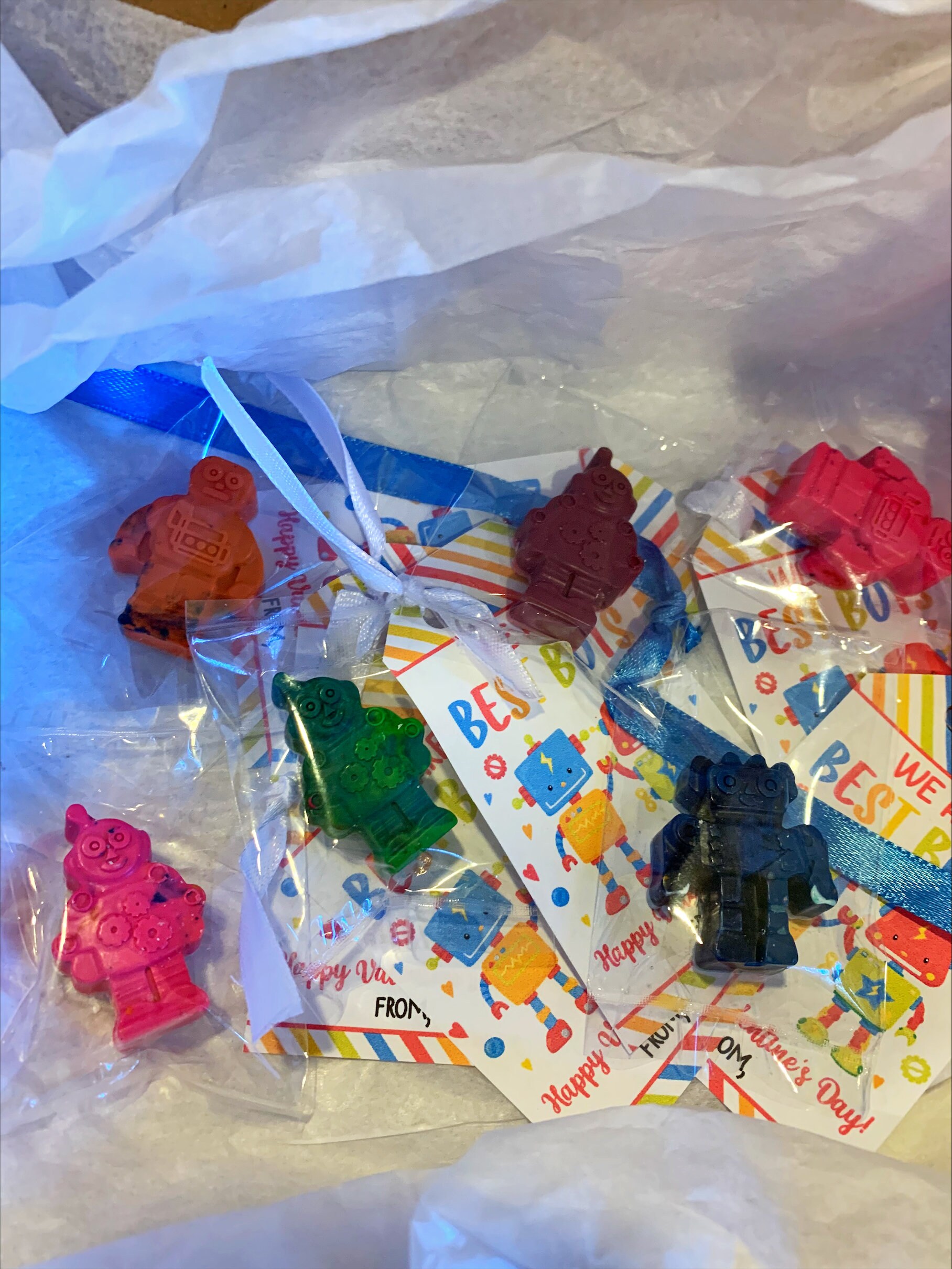 24 Robot Crayons - Crayons - Classroom Gifts - Robots- Valentines Day ...