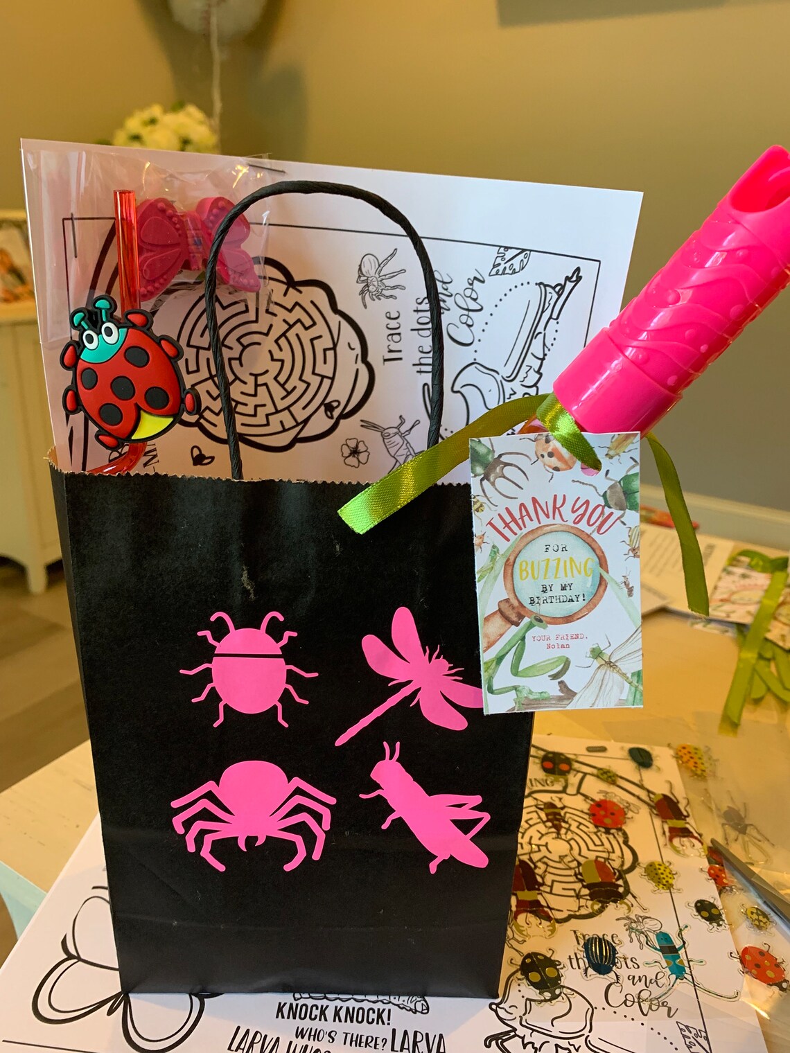 Bug / Insect Themed Party - Kids Favor Bags - Kids Birthday Parties ...