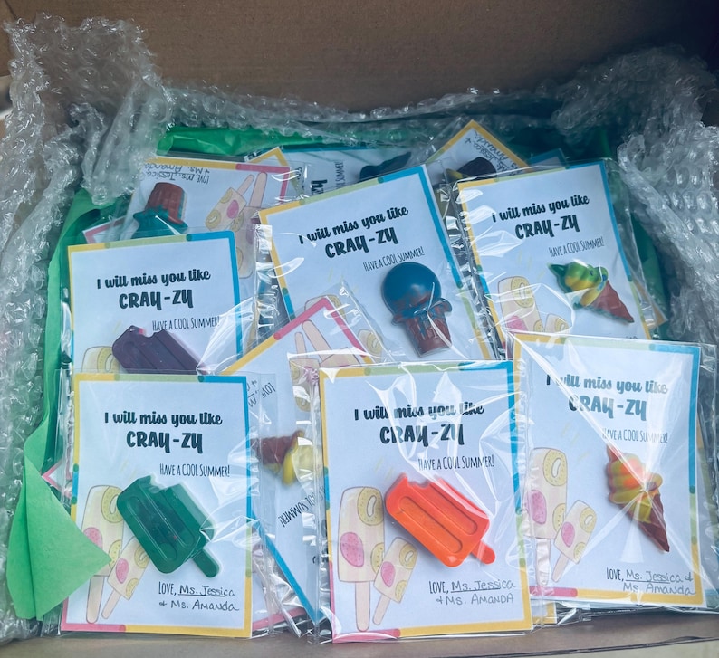 End of Year Gifts - Crayons - Ice Cream Crayons - Classroom Gifts - End ...