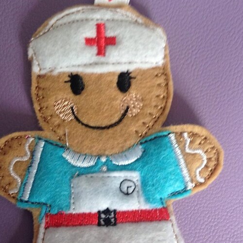 Nurse Gingerbread Tree Decoration Gingerbread Man Tree - Etsy