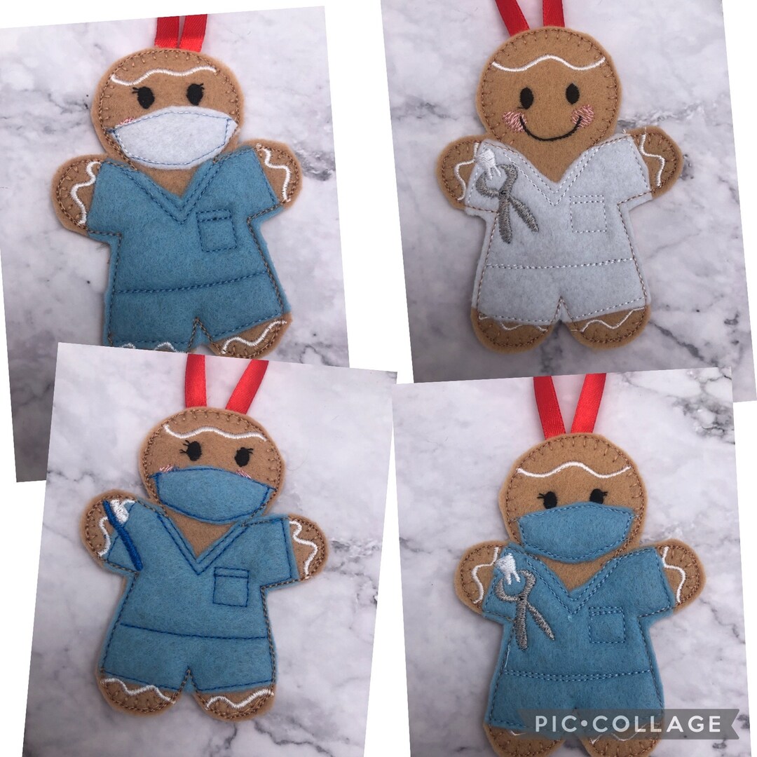 Dentist / Dental Nurse Gingerbread Man Tree Decoration, Dental ...
