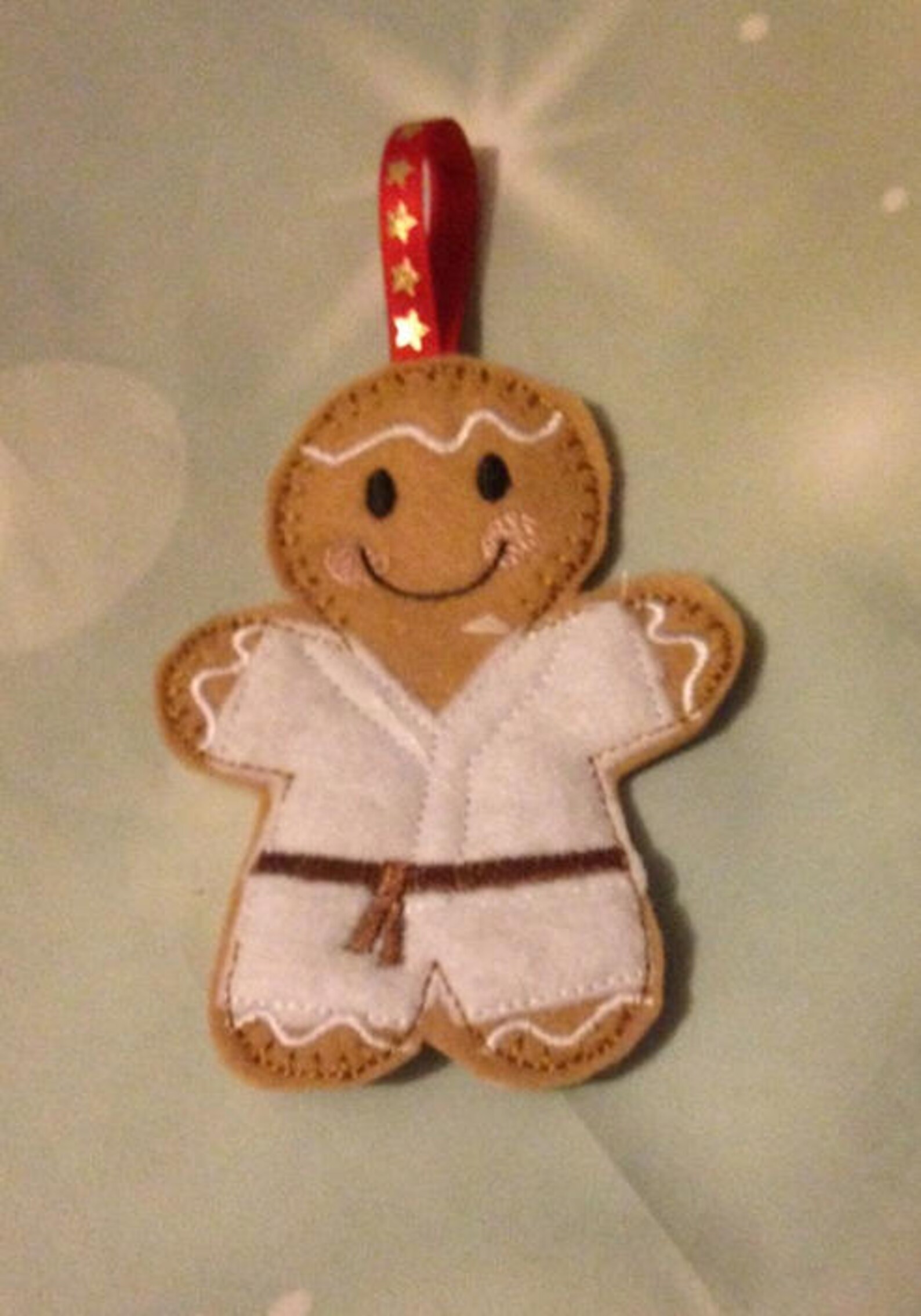Karate Tree Decoration, Gymanst Dec Gingerbread Man Martial Arts Tang ...