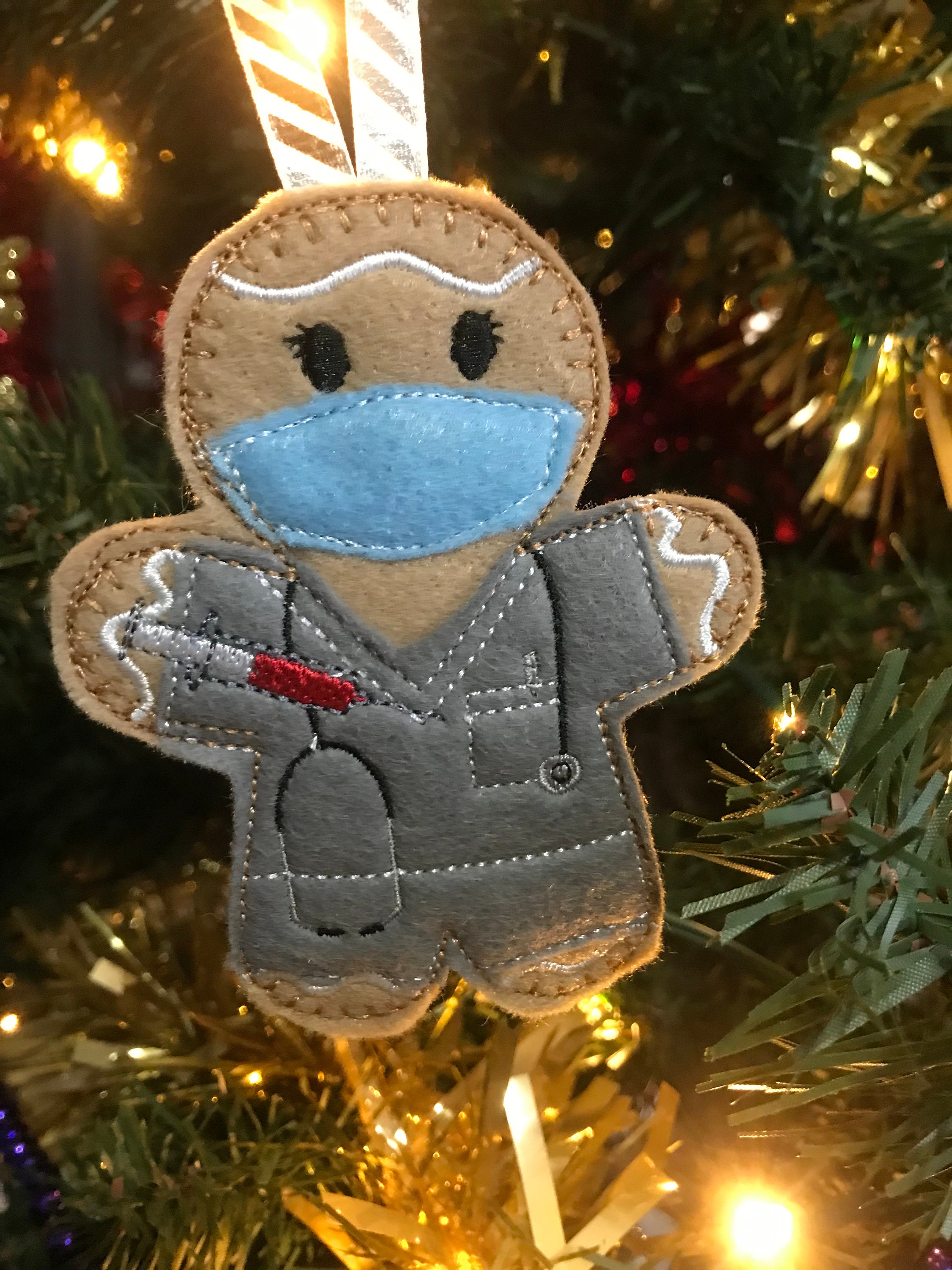 Gingerbread Man Optician / Optometrist Tree Decoration, Tree Ornament ...