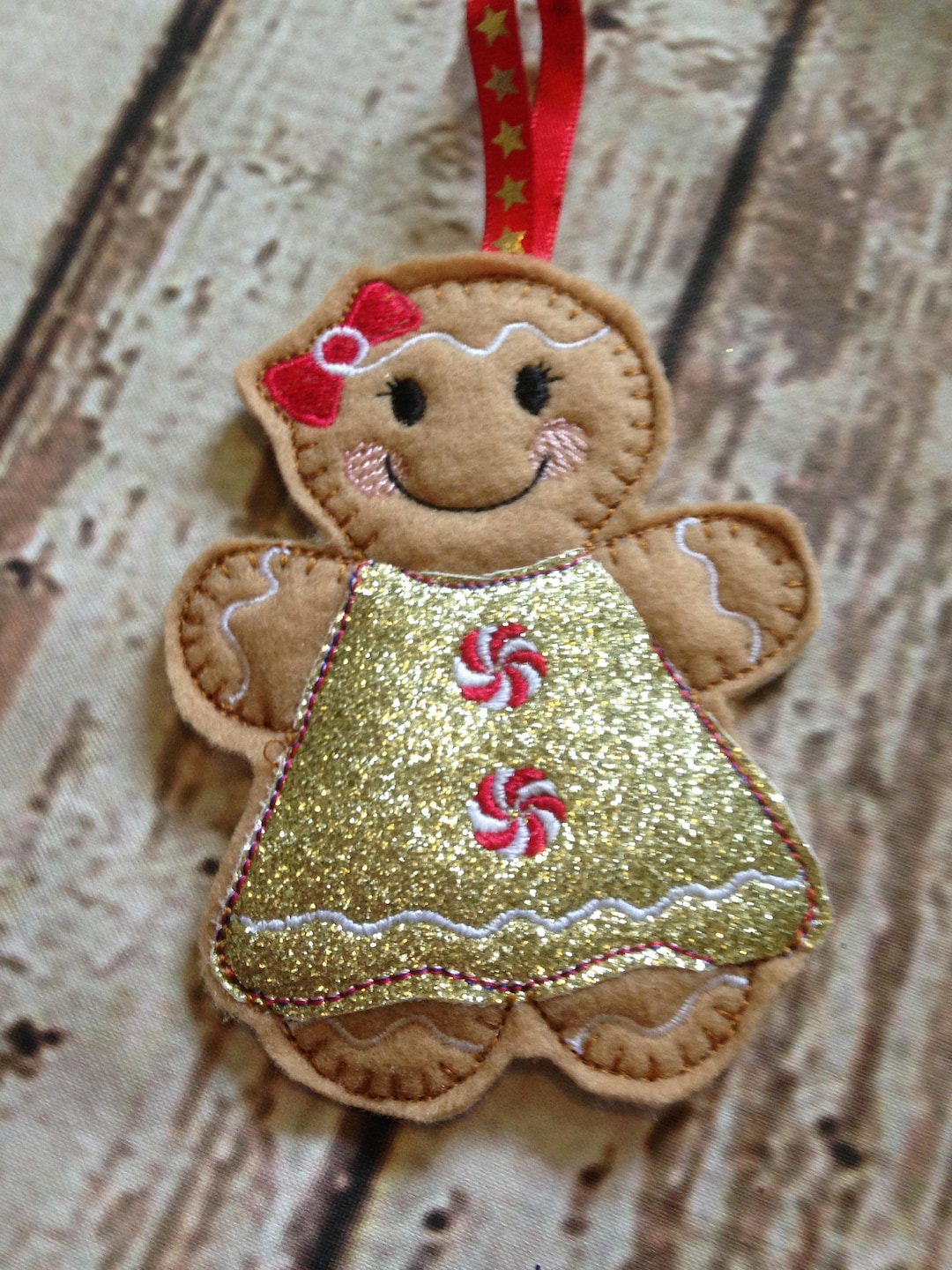 Ginger Bread Girl Felt Tree Decoration, Gingerbread Man Home Decor ...
