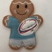 Gingerbread Rugby Player, Gingerbread Cyclist, Tree Decoration, Tree ...
