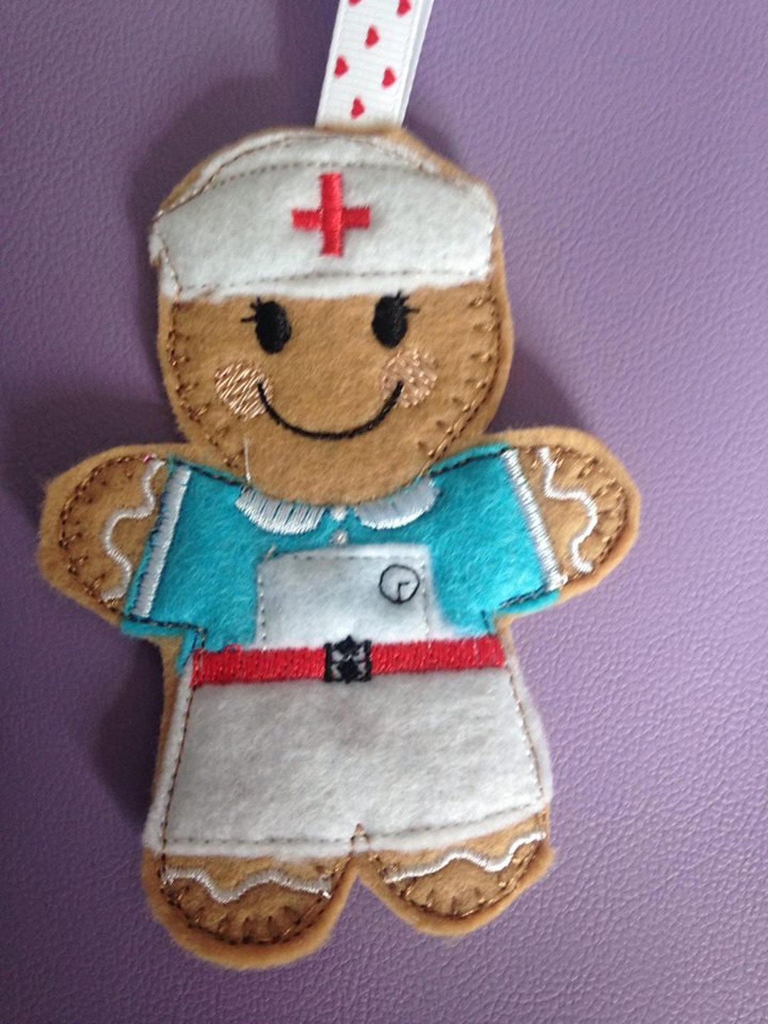 Nurse Gingerbread Tree Decoration, Gingerbread Man Tree Ornament, Home ...