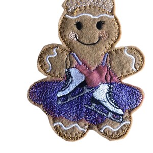 Figure Ice Skating Dress Gingerbread Tree Decoration, Ice Skating ...