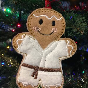 Karate Tree Decoration, Gymanst Dec Gingerbread Man Martial Arts Tang ...
