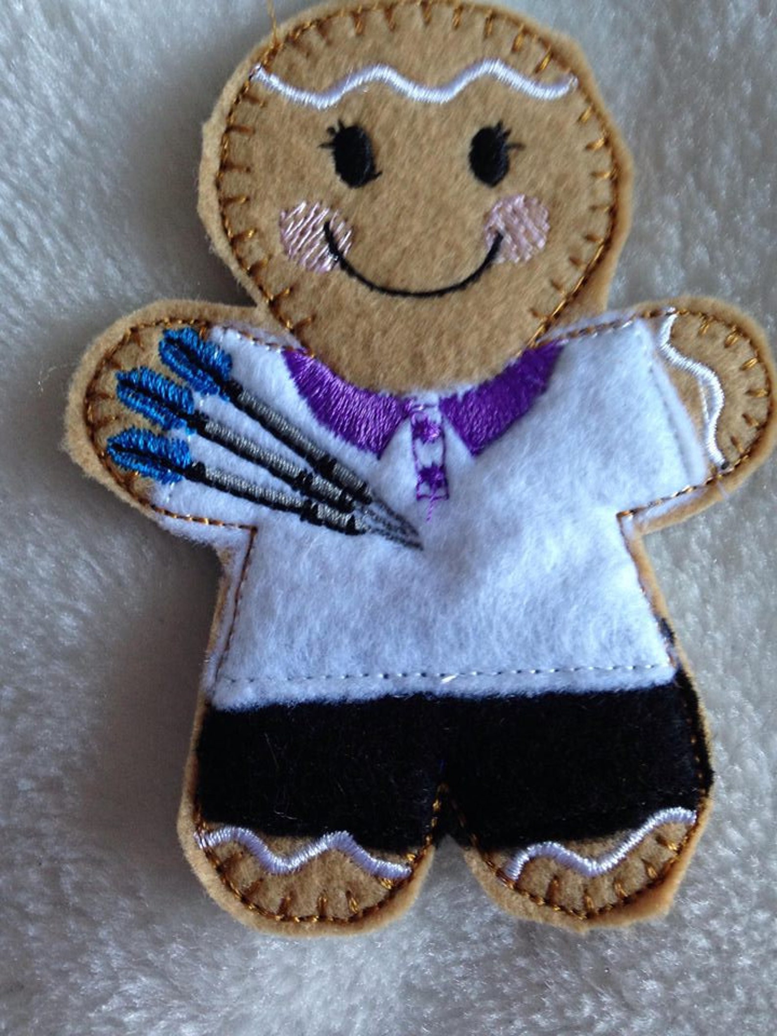 Dart Player Gingerbread Man, Darts Gift, Christmas Tree Decoration ...