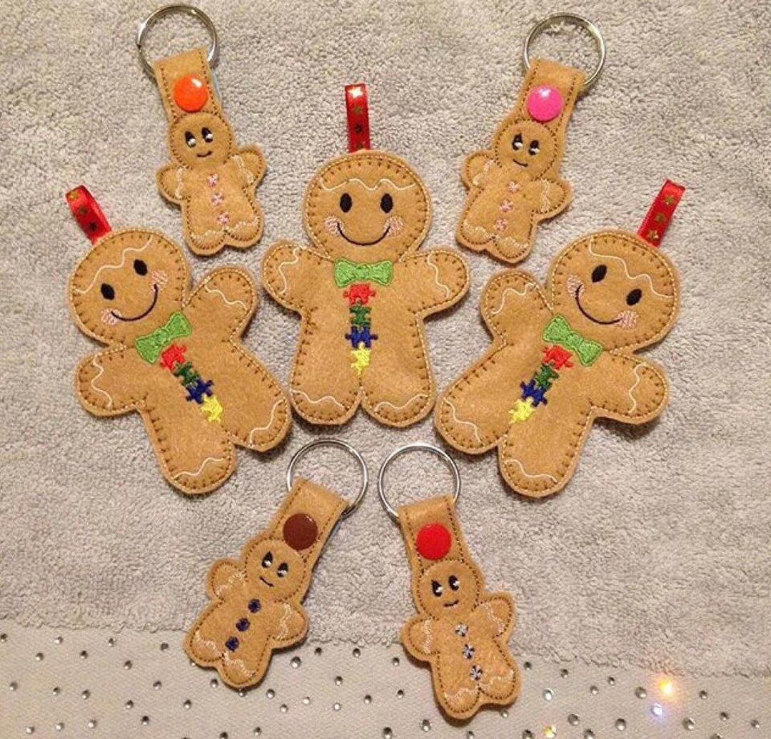 Autism Awareness Gingerbread Man Tree Decoration - Etsy