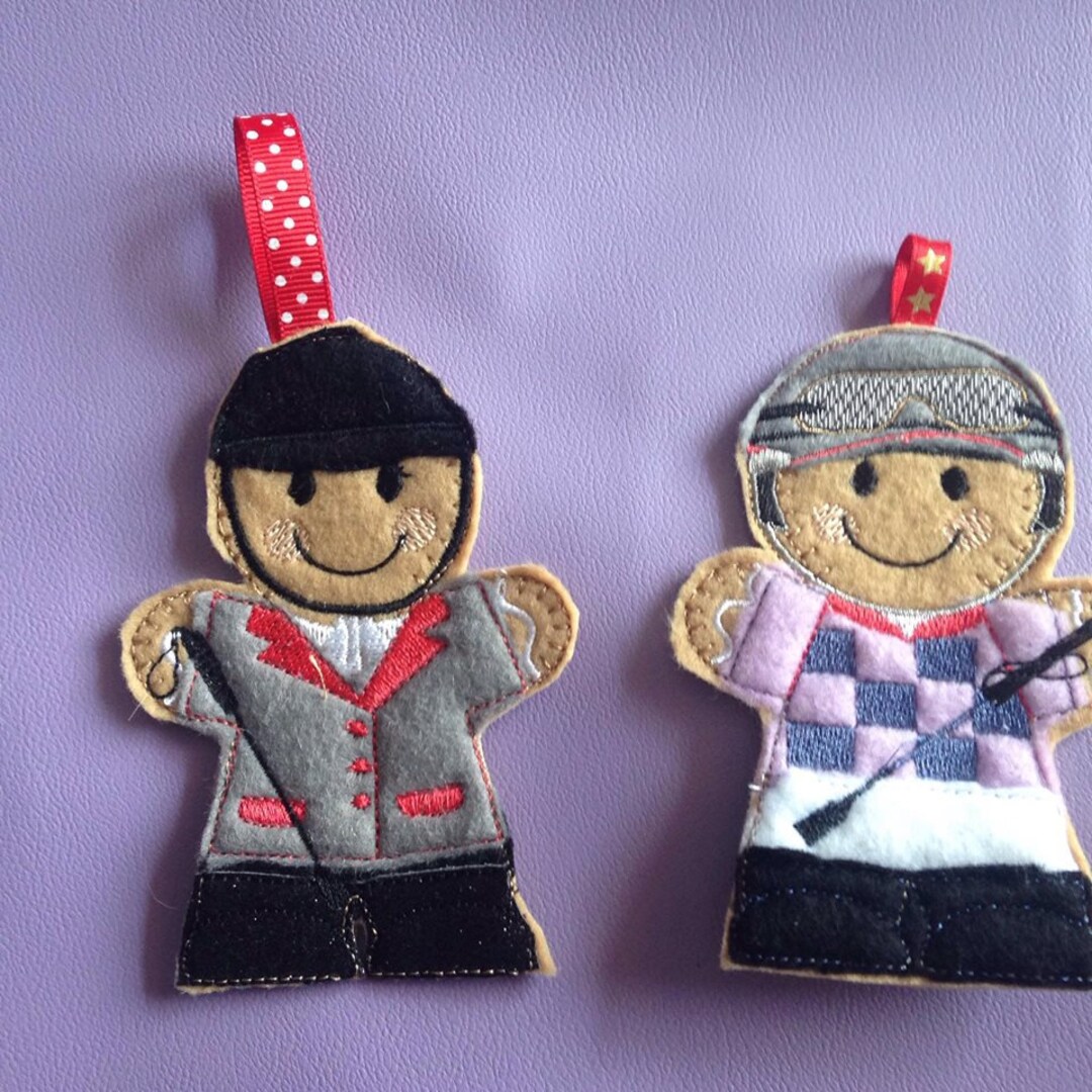 Horse Rider / Jockey Gingerbread Tree Decoration, Gingerbread Man Tree ...