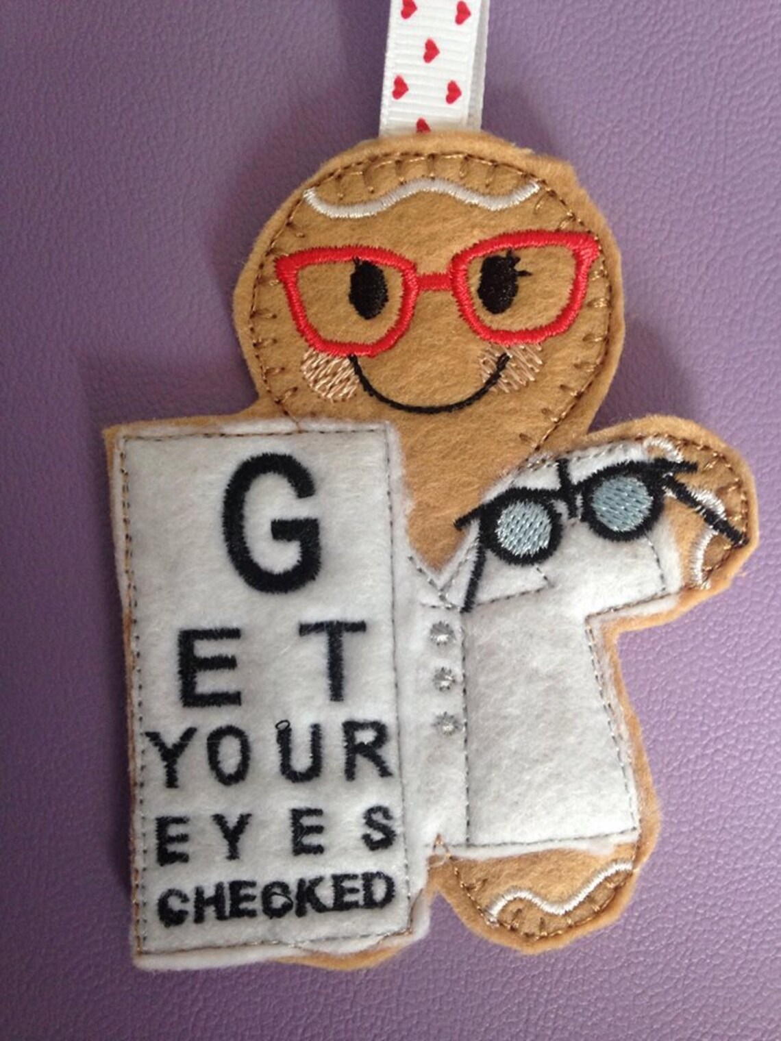 Gingerbread Man Optician / Optometrist Tree Decoration, Tree Ornament ...