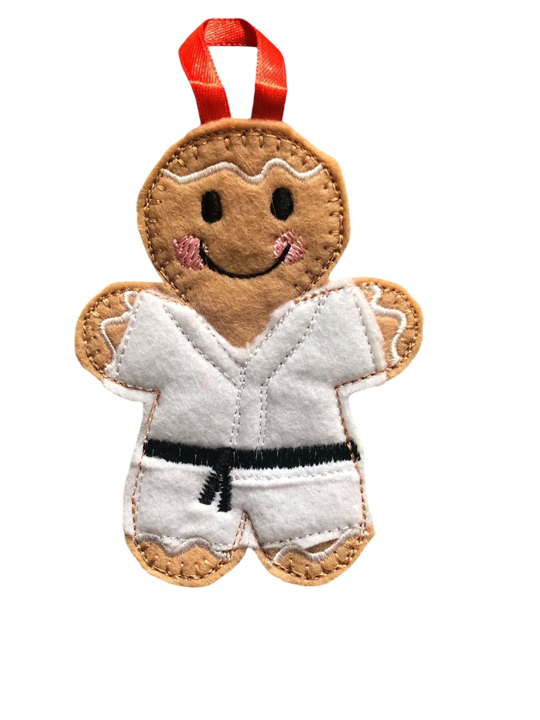 Karate Tree Decoration, Gymanst Dec Gingerbread Man Martial Arts Tang ...