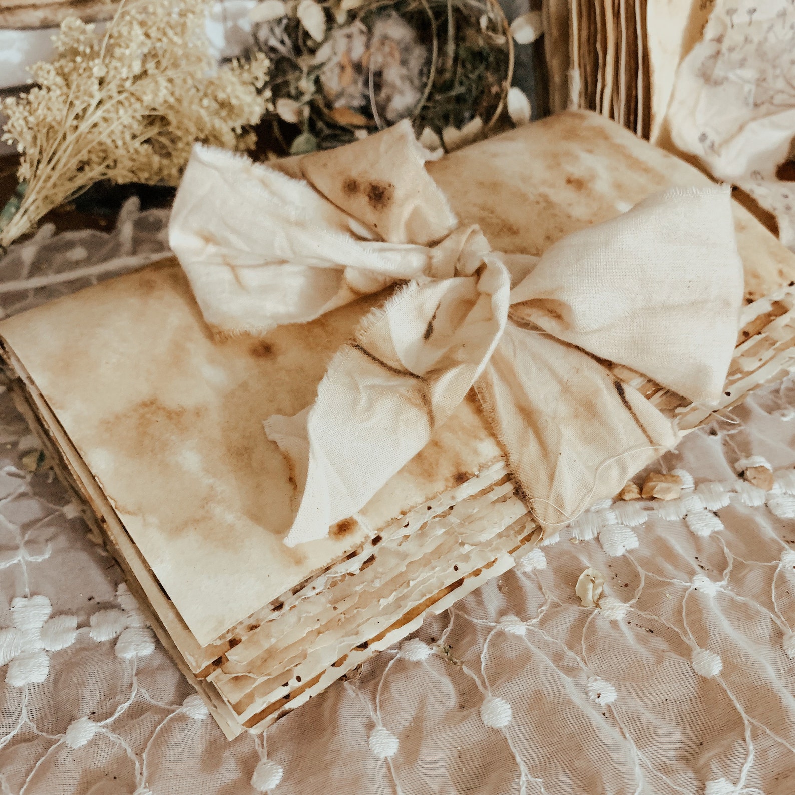 Tea Dyed Paper Journal, Coffee Stained Paper, Grit and Hope Journal ...