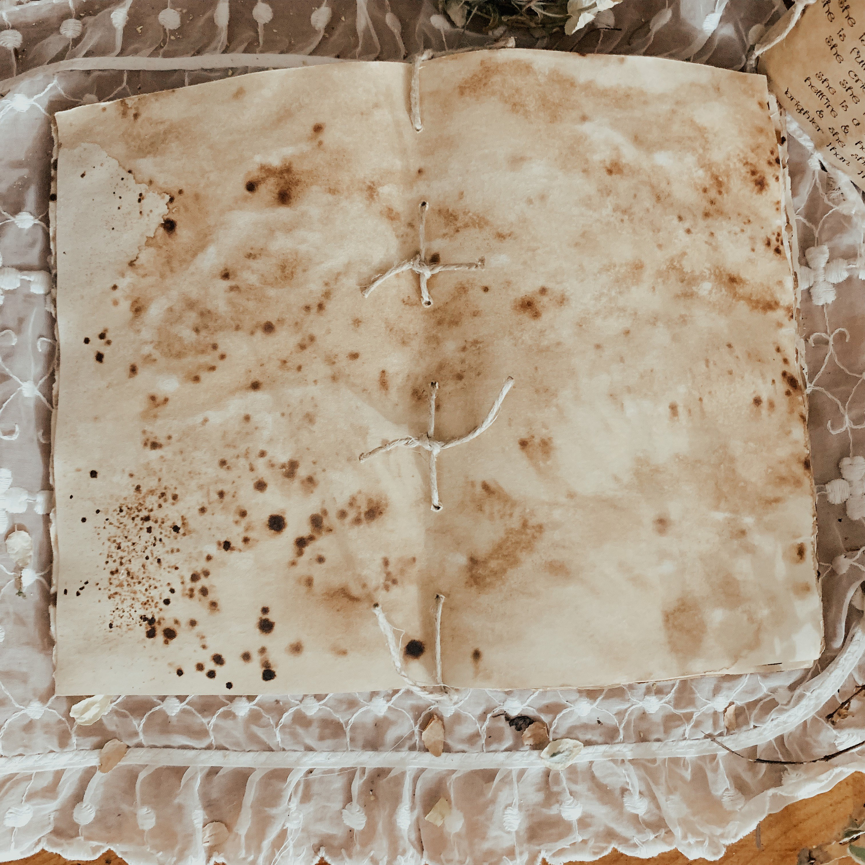 Tea Dyed Paper Journal Coffee Stained Paper Grit and Hope - Etsy