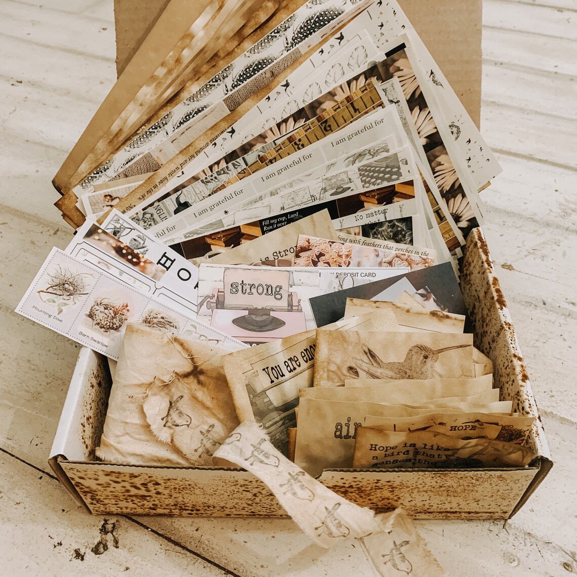 GIANT 100 Piece SAMPLER BOX Journal Kittea Dyed Paper Coffee - Etsy