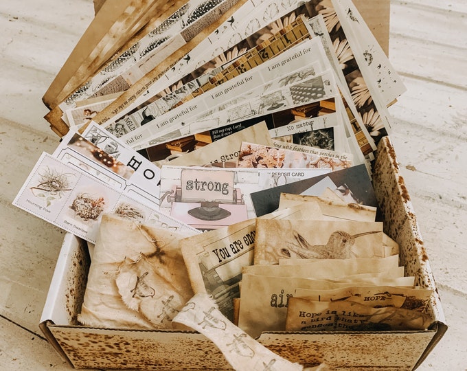 GIANT 100 Piece SAMPLER BOX Journal Kit,tea Dyed Paper, Coffee Stained ...