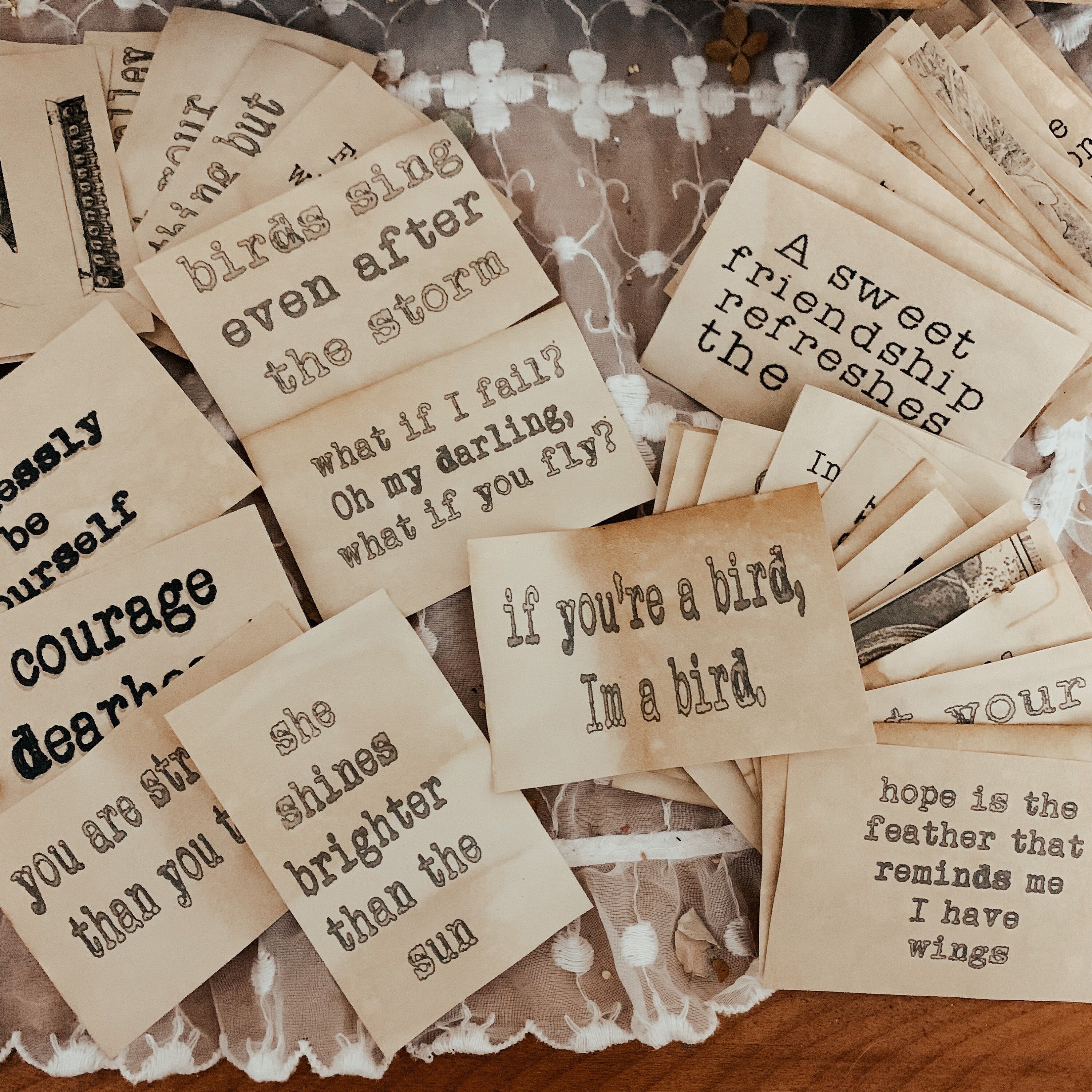 Tea Stained Paper Journal Cards Journaling Cardstea Dyed | Etsy