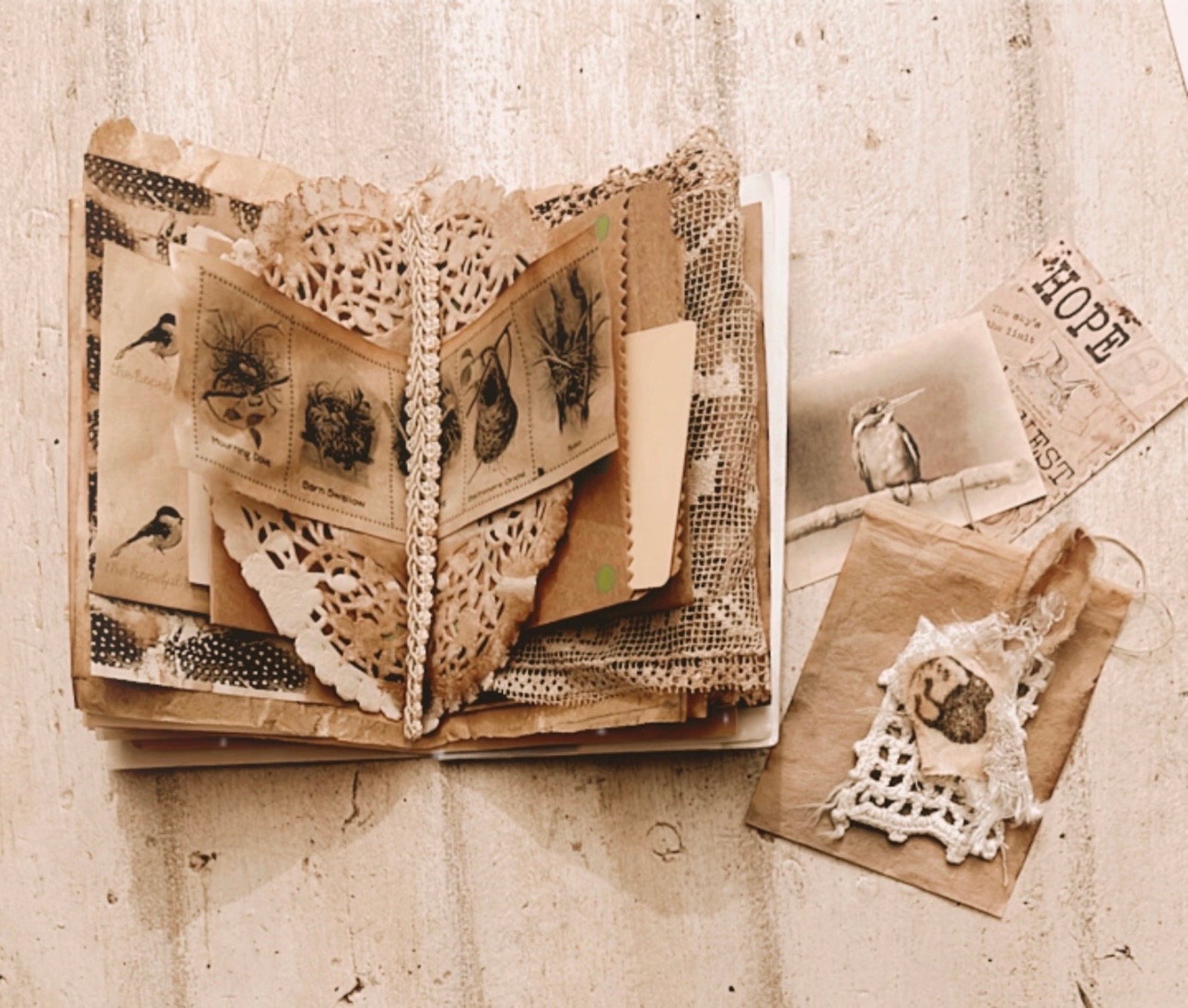 Duffy Journal Signature, Tea Dyed Paper Journal, Coffee Stained Paper ...