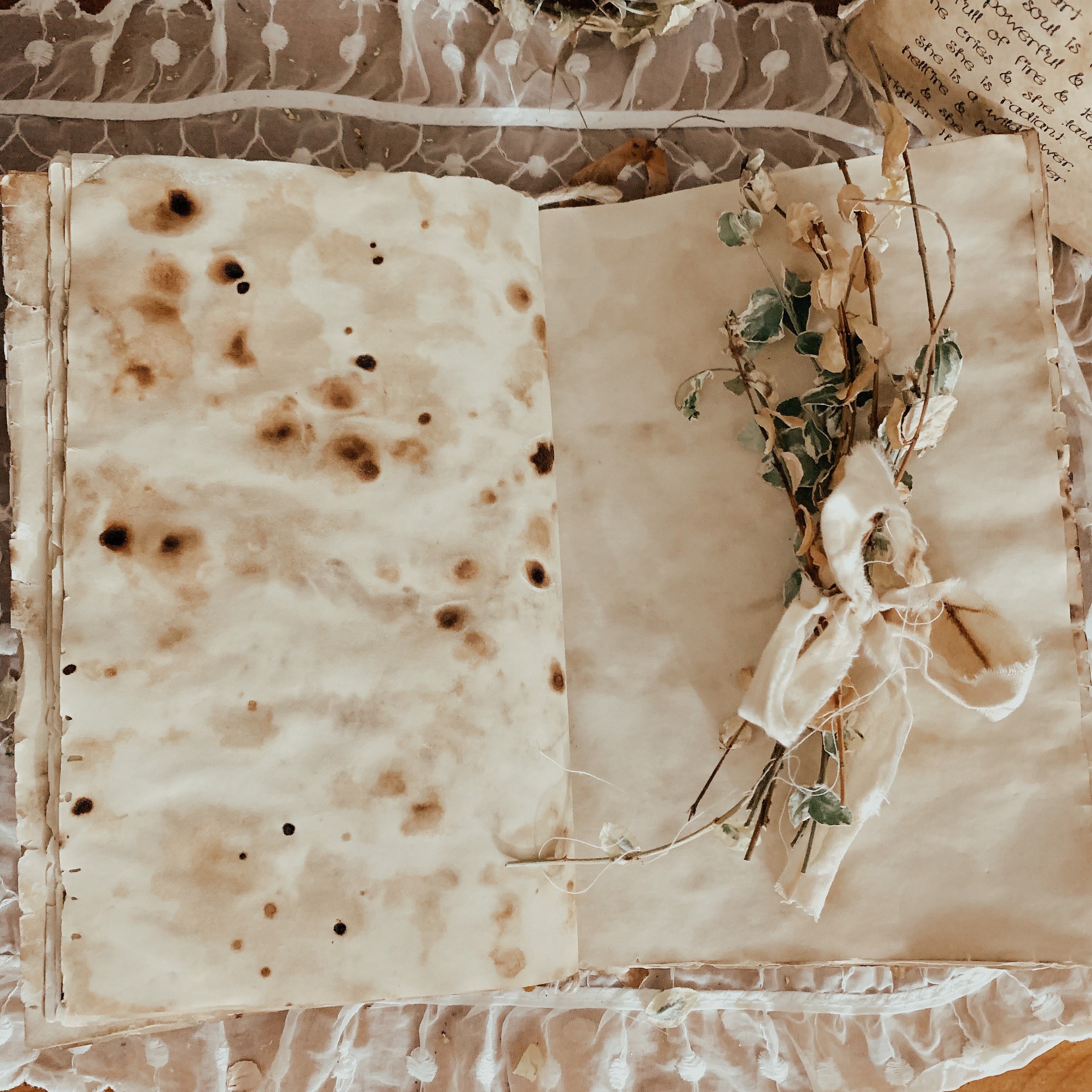 Tea Dyed Paper Journal Coffee Stained Paper Grit and Hope - Etsy