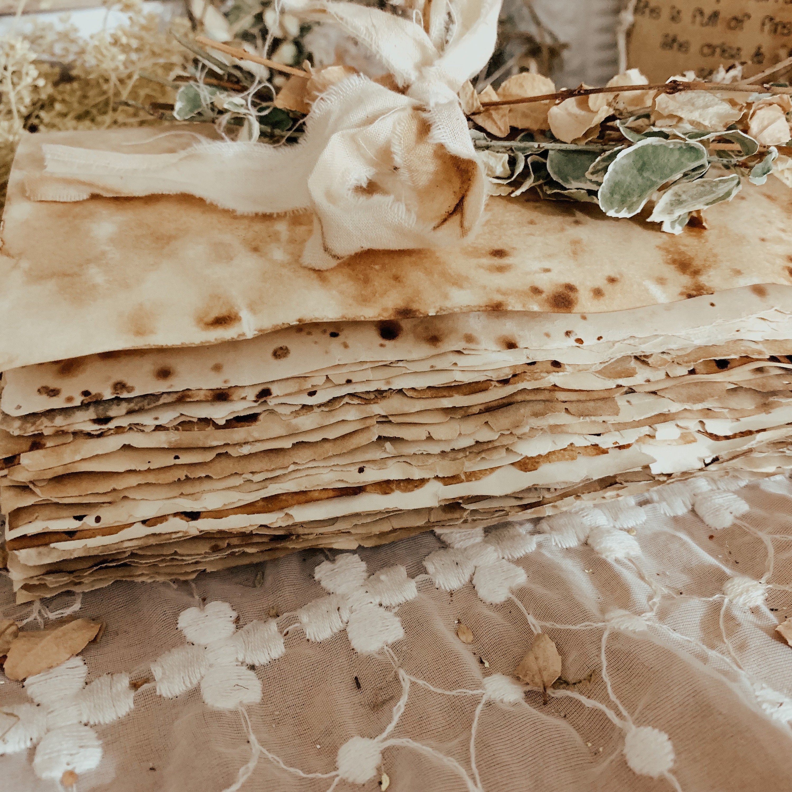 Tea Dyed Paper Journal, Coffee Stained Paper, Grit and Hope Journal ...