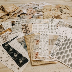GIANT 100 Piece SAMPLER BOX Journal Kit,tea Dyed Paper, Coffee Stained ...
